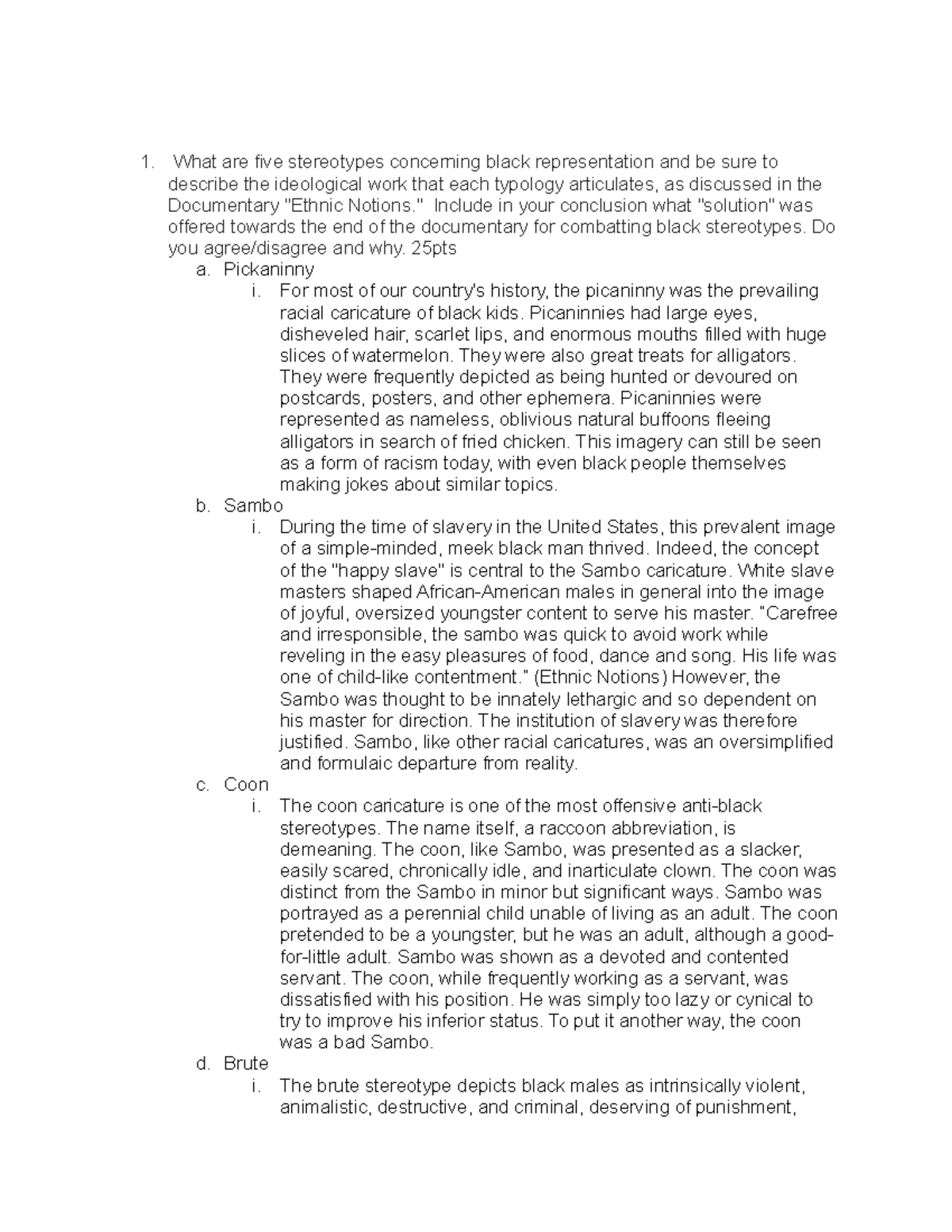 Comic midterm - Lecture notes from class - What are five stereotypes ...