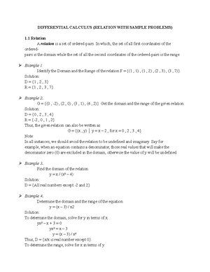 Differential Calculus ( Function AND Functional Notation ...