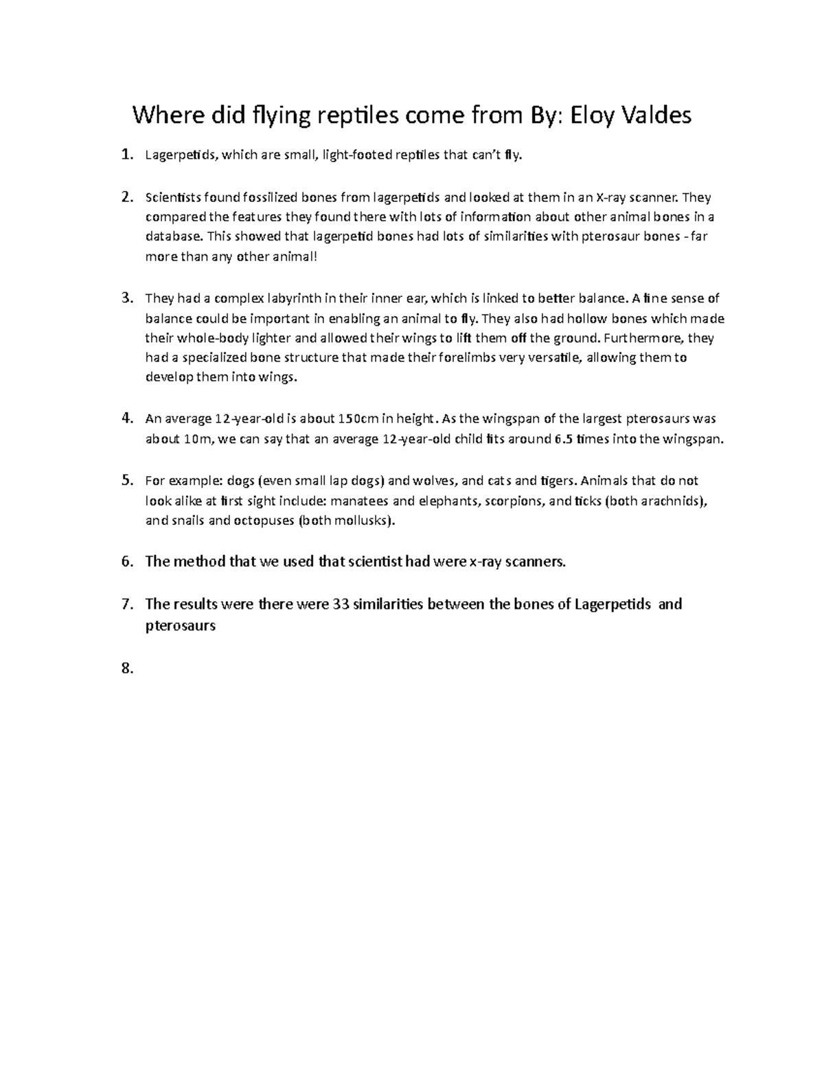 Flying reptile - hi this is a human intelligence essay for u to copy ...