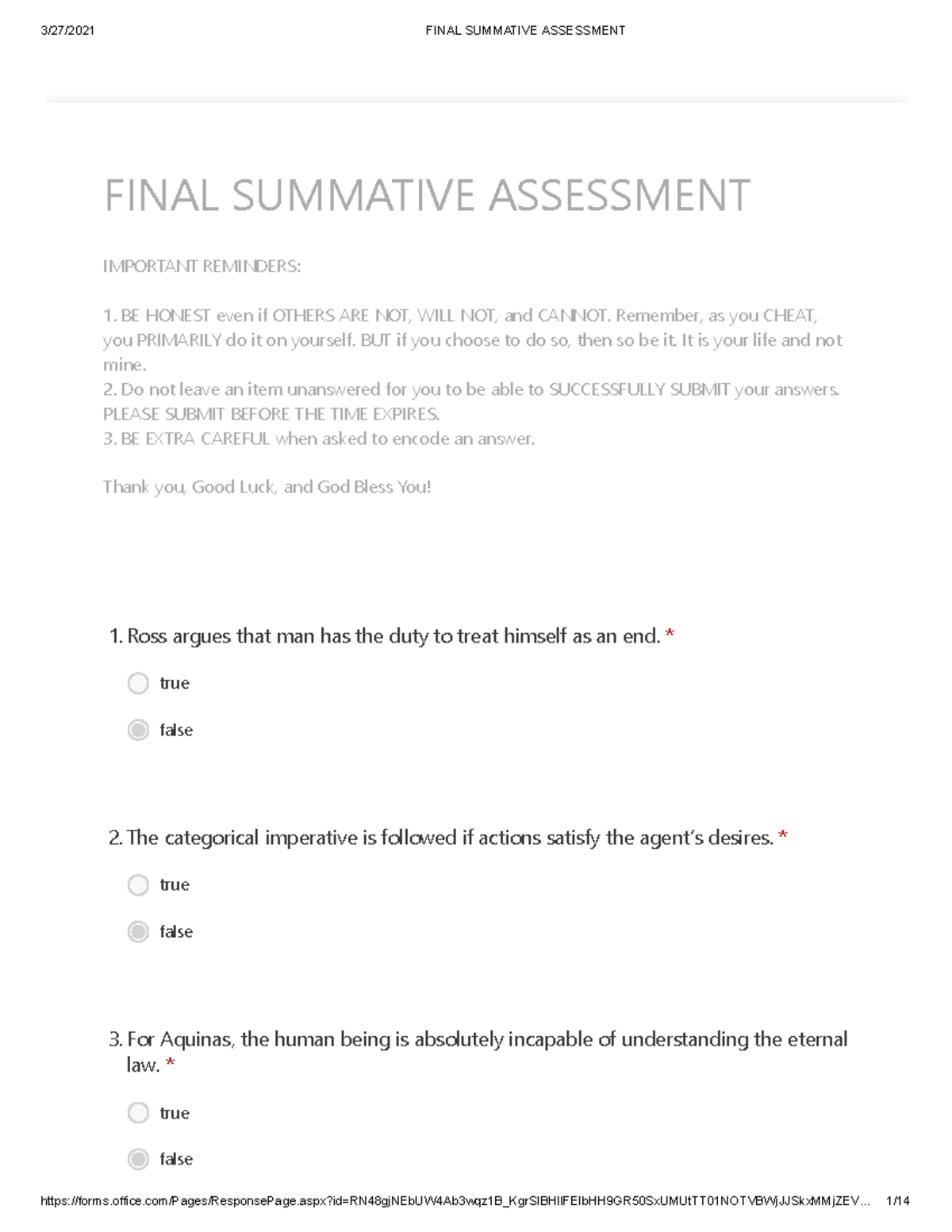 Final Summative Assessment - - Studocu