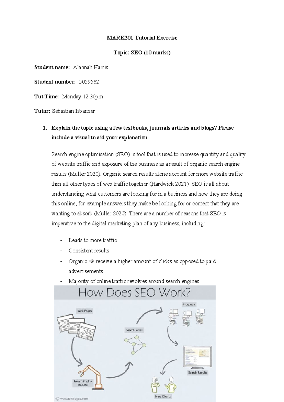 MARK301 Reflection 3 - SEO - MARK301 Tutorial Exercise Topic: SEO (10 ...