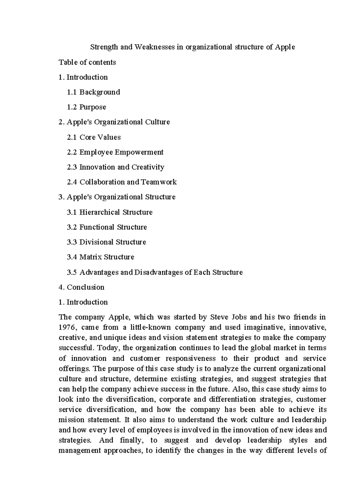 Apple Inc(Fundemental of Management) - Strength and Weaknesses in ...