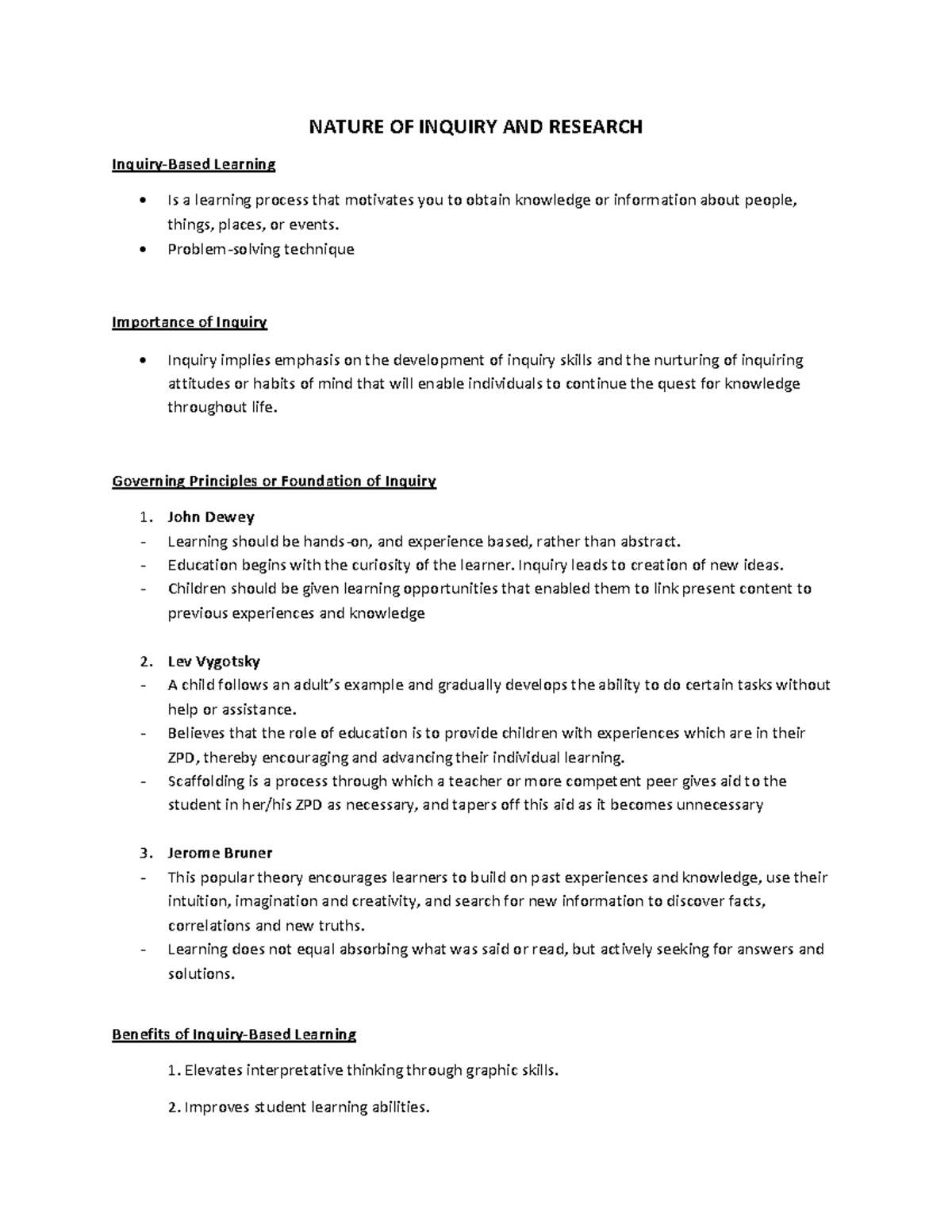 Nature OF Inquiry AND Research - Practical Research 2 - Studocu