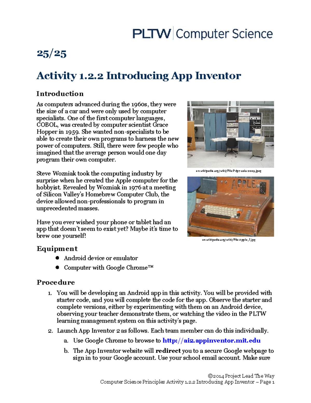 Copy of 1.2.2.A Introducing App Inventor - 25/ Activity 1.2 Introducing App Inventor ...