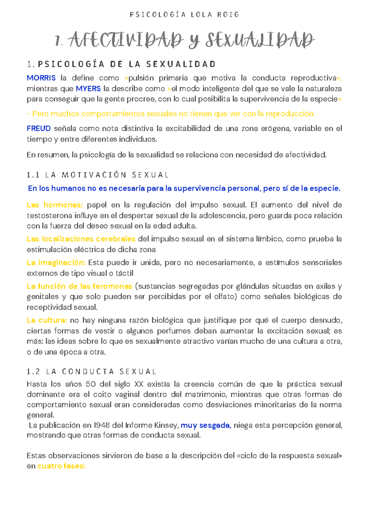 Psicología LOLA - ultimos temas - 7. AFECTIVIDAD Y SEXUALIDAD MORRIS la ...
