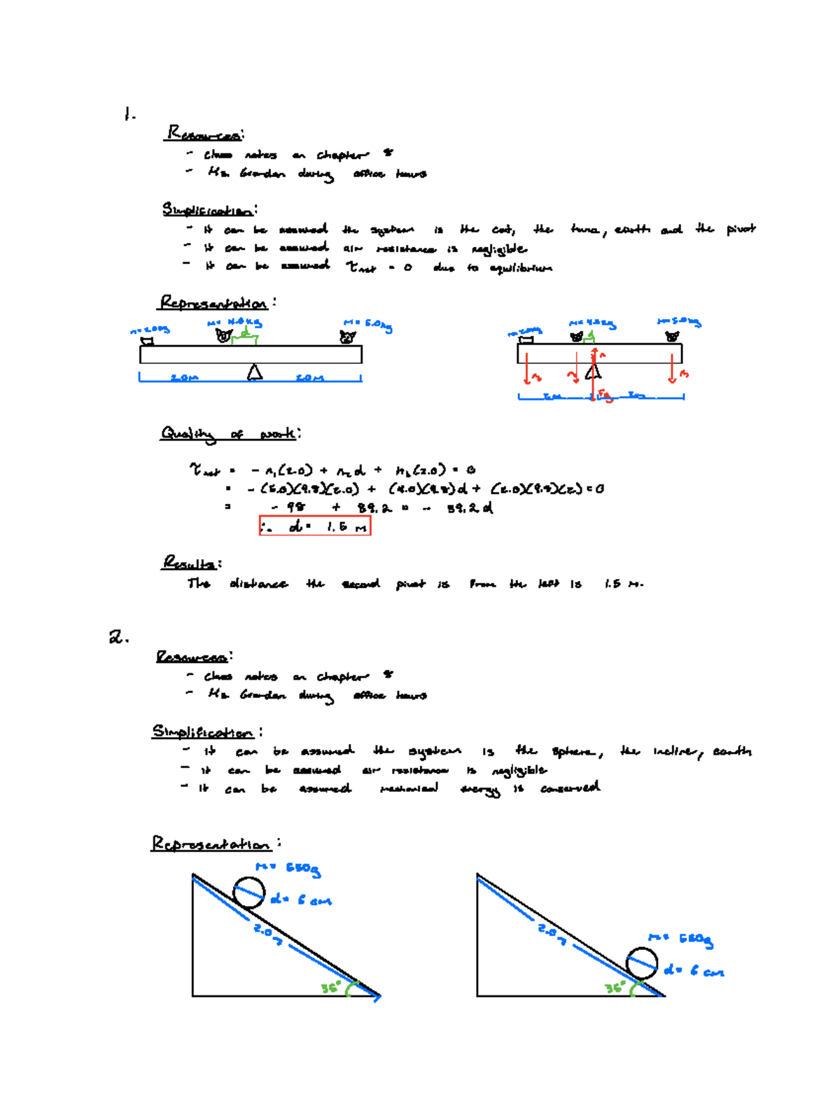Homework #8 - practice problems with diagrams - PHY 200 - Studocu