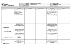DLL Araling Panlipunan 6 Q4 W2 - GRADES 6 DAILY LESSON LOG School: BUGAKAN ELEMENTARY SCHOOL ...