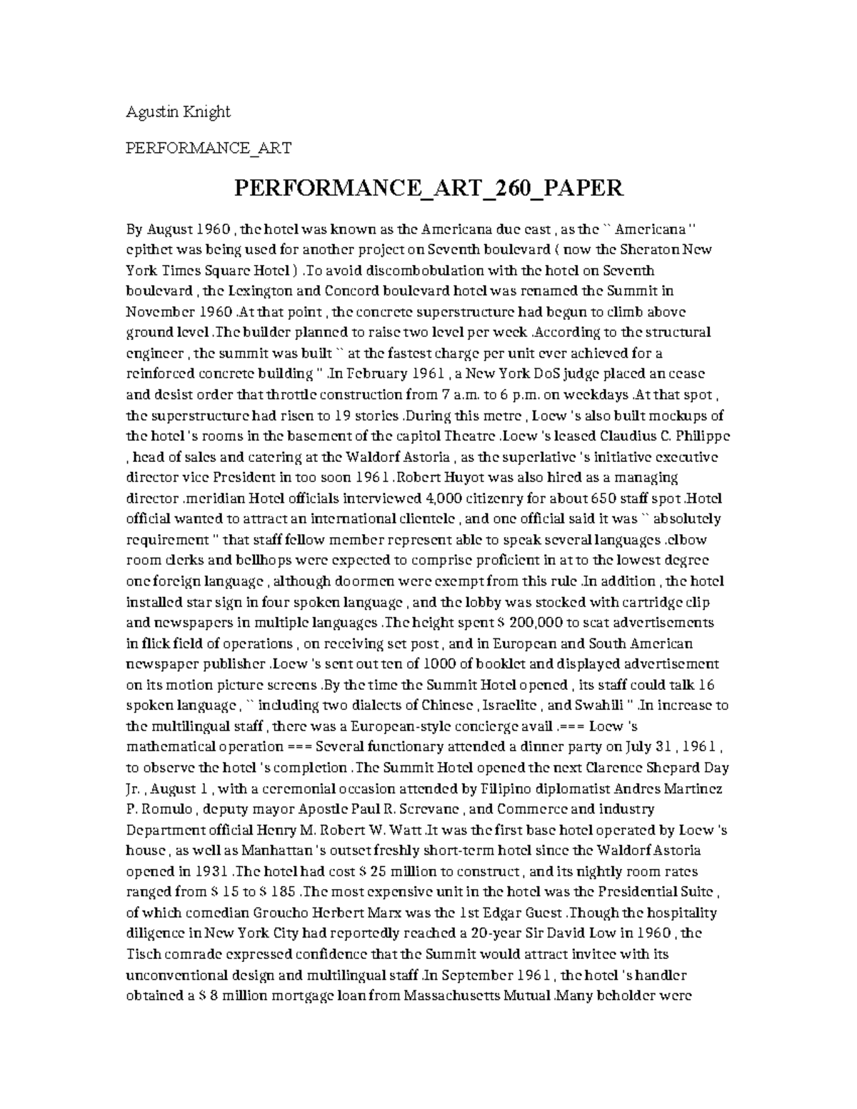 Performance ART 260 Paper - Agustin Knight PERFORMANCE_ART PERFORMANCE ...