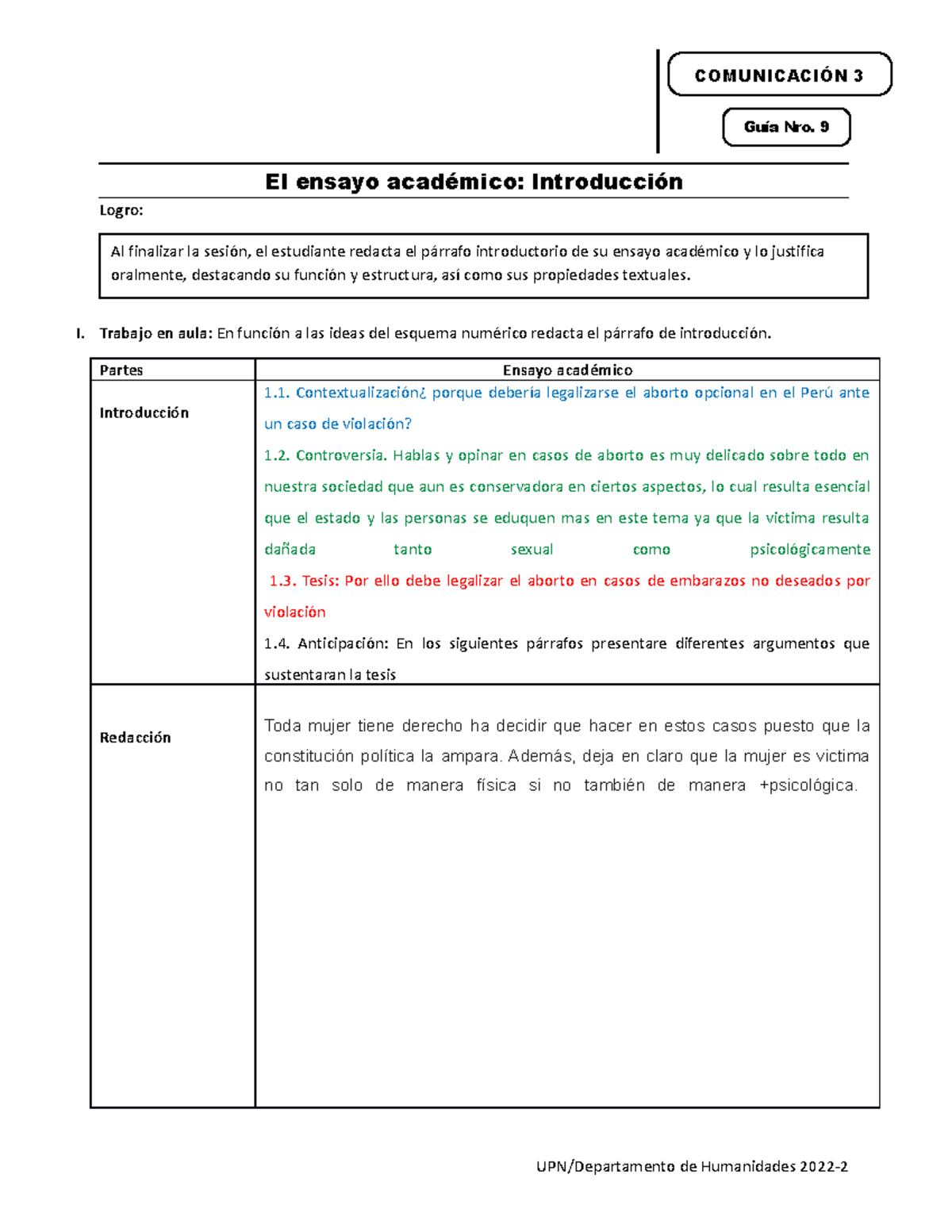 G9- El ensayo académico- Introducción - El ensayo académico ...