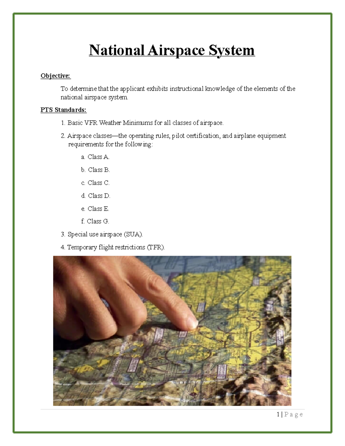 Airspace Lesson Plan - National Airspace System Objective: To determine ...