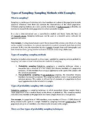 Sampling RM - Research Methods - Design of Sample Surveys and ...