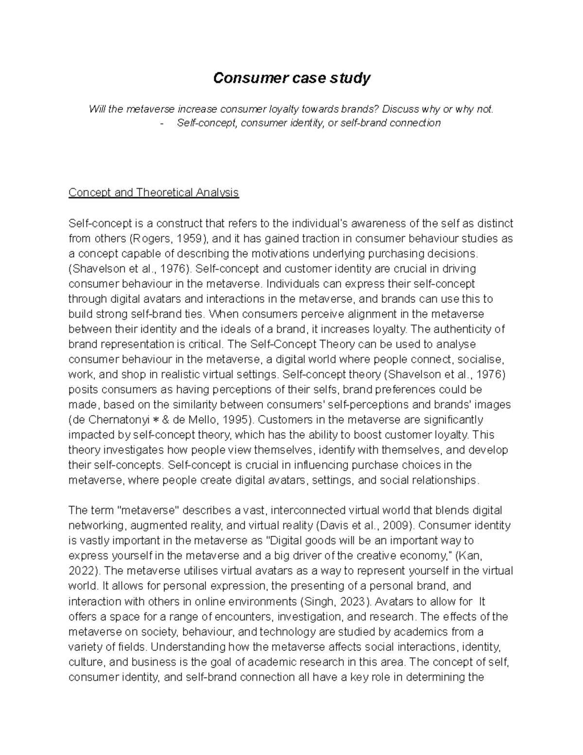 Bellawilliamson Consumercasestudy - Consumer case study Will the ...