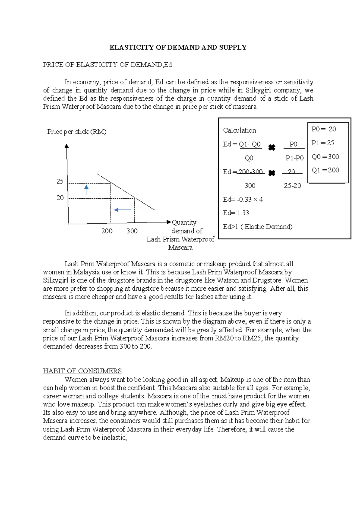 Elasticity OF Demand AND Supply - ELASTICITY OF DEMAND AND SUPPLY PRICE ...