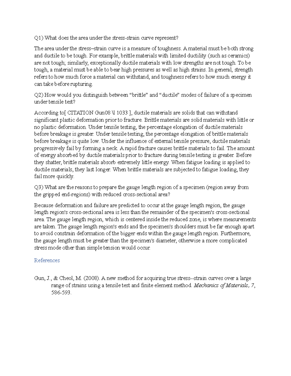 Discussion SM - Lab report - Solid Mechanics I - UTAR - Studocu