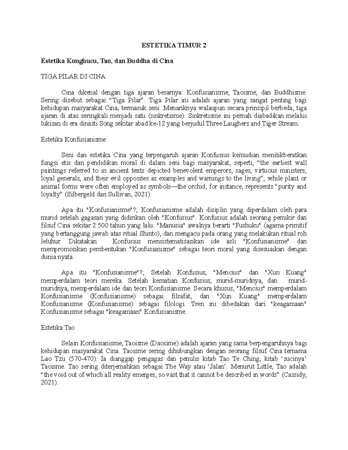 Estetika Timur 2 - ESTETIKA TIMUR 2 Estetika Konghucu, Tao, dan Buddha ...