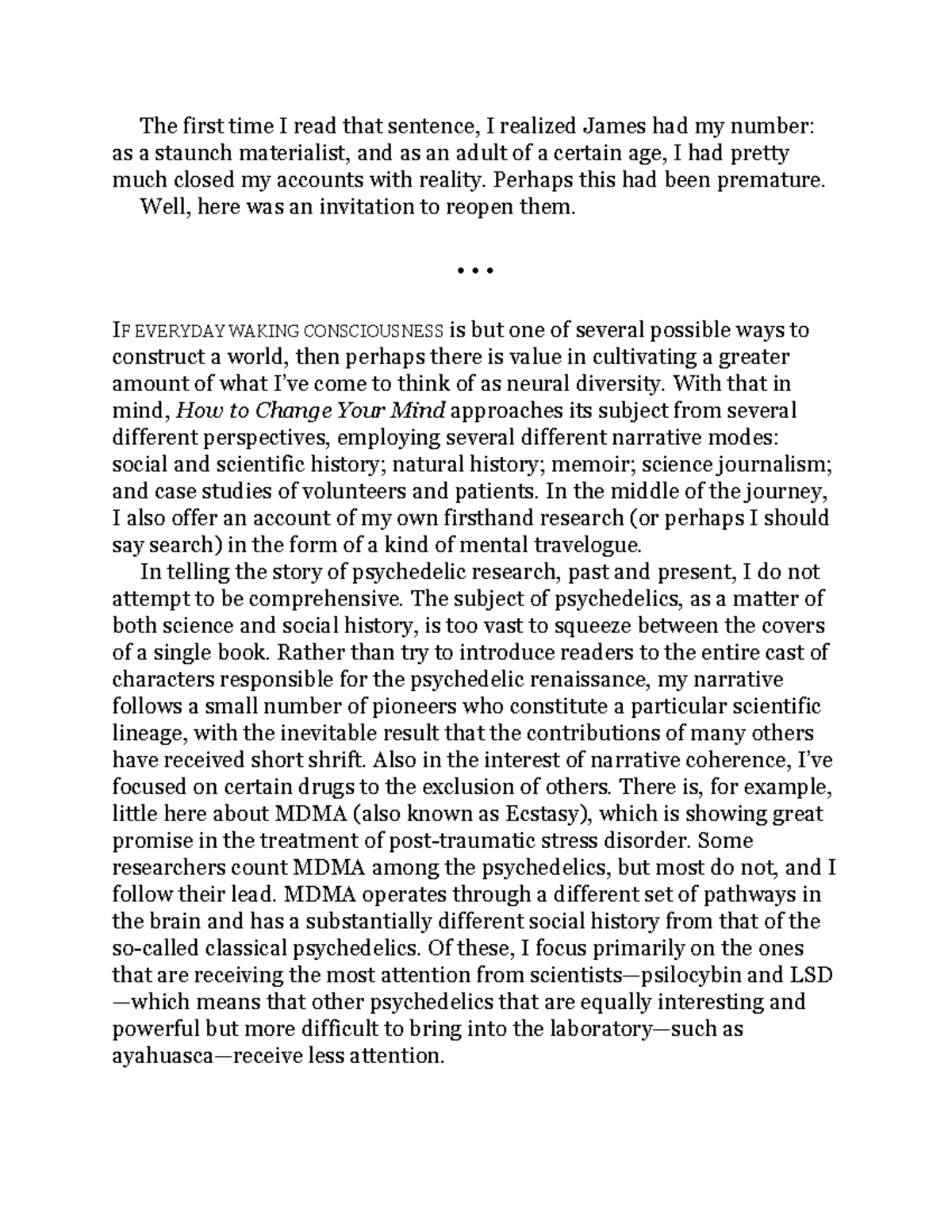 22 - Hello - The first time I read that sentence, I realized James had ...