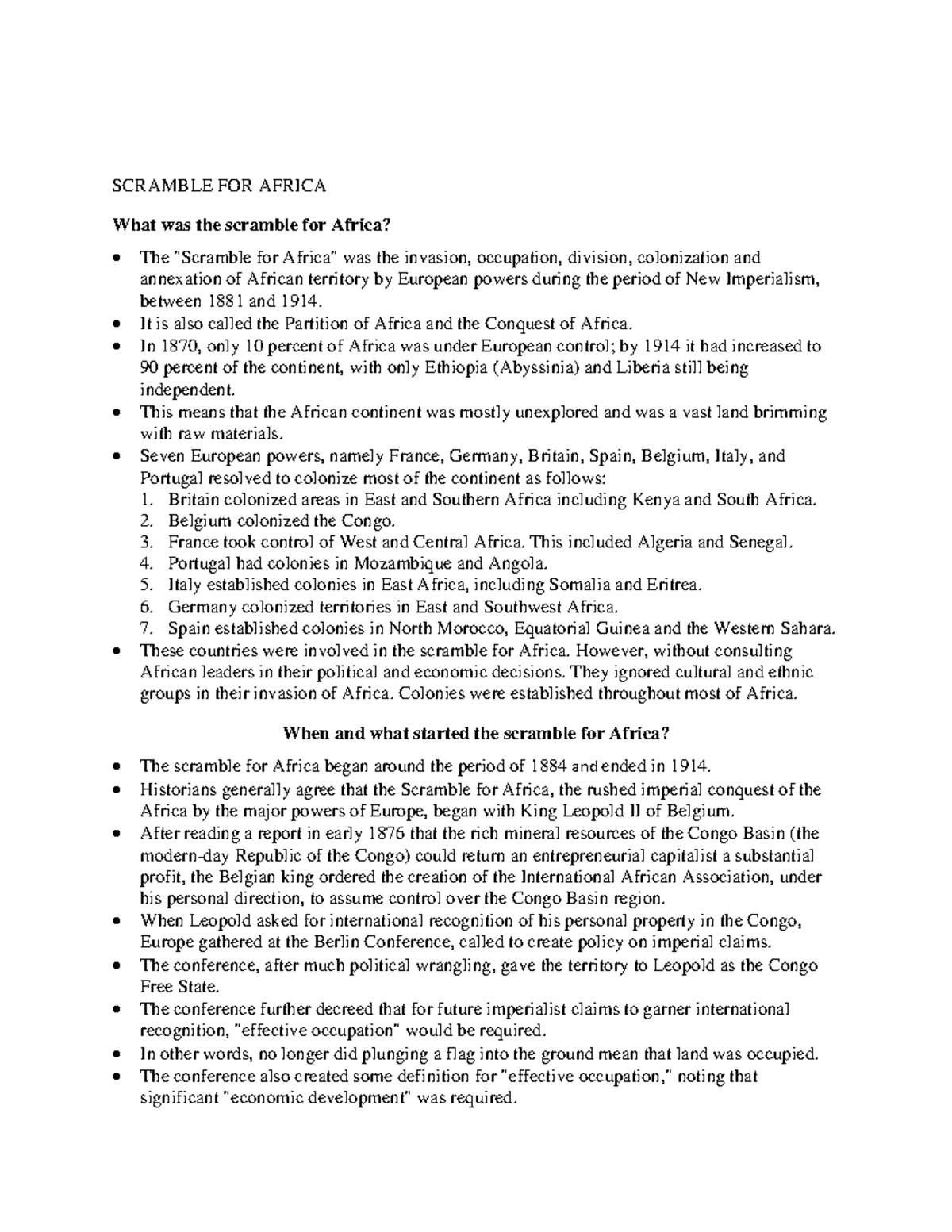 Combinepdf-10 - seen - SCRAMBLE FOR AFRICA What was the scramble for ...