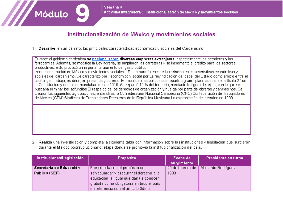 Azuara Cervantes Alfonso M09S3AI5 - Institucionalización de México y ...