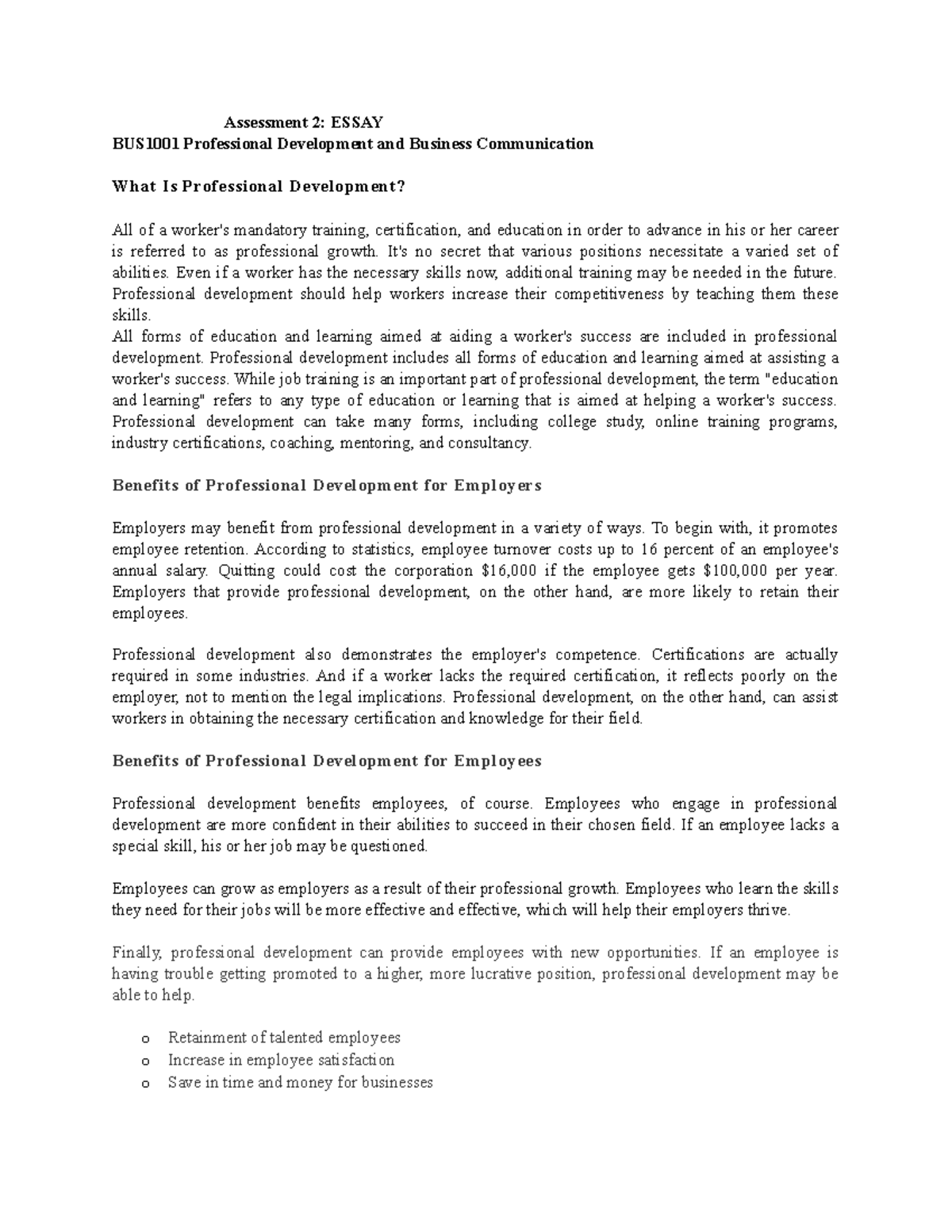 Assessment Brief T1 2021-1 20210321090057 - Assessment 2: ESSAY BUS1001 ...