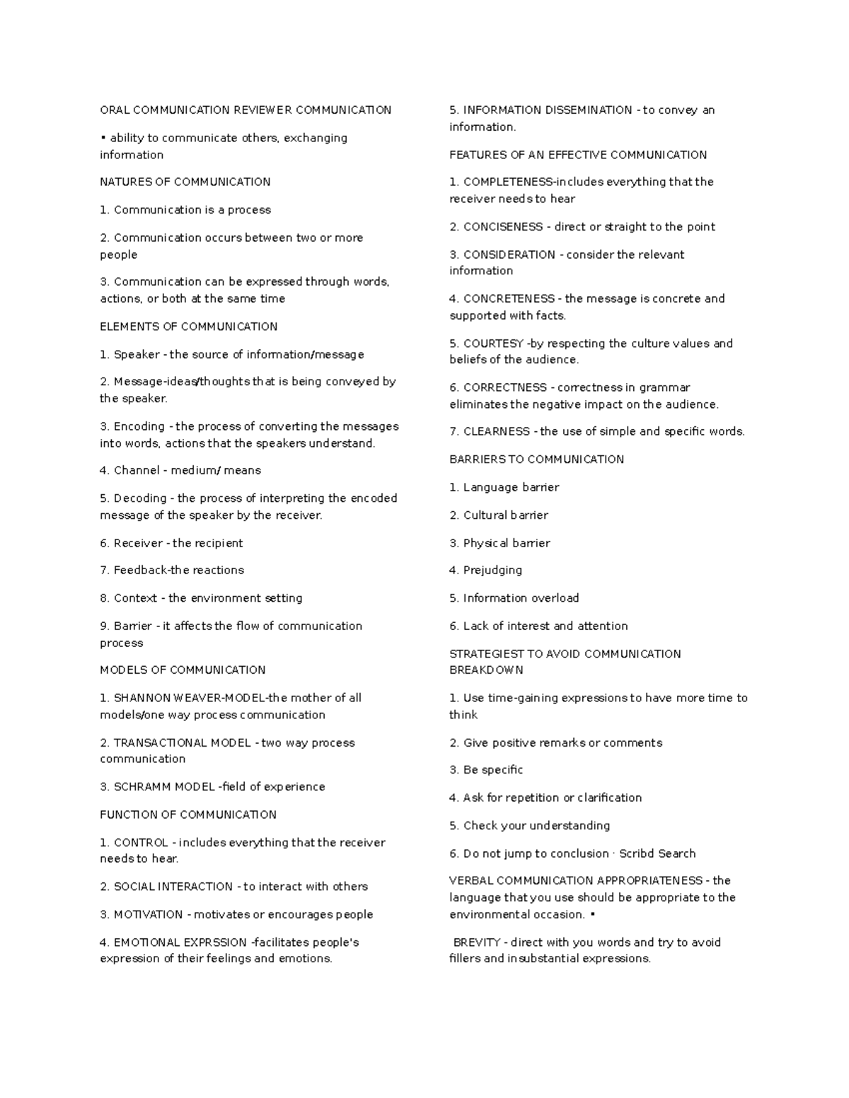ORAL Communication Reviewer Communication - ORAL COMMUNICATION REVIEWER ...