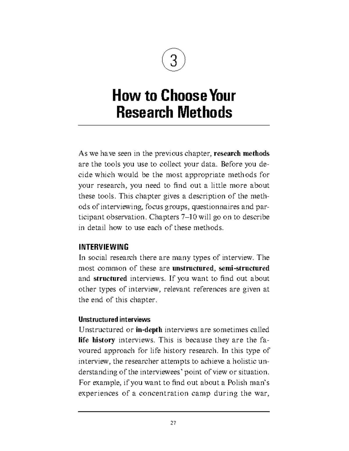 Chapter 3 - Research Methods - 3 How to ChooseYour Research Methods As ...