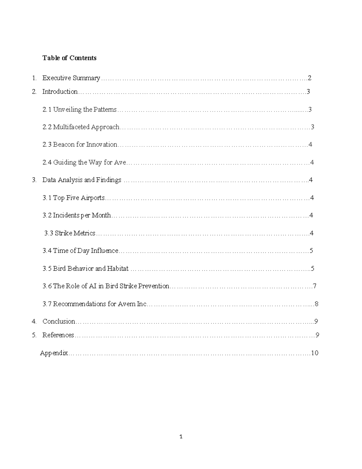 1jan - wants to make marketing notes - Table of Contents Executive ...