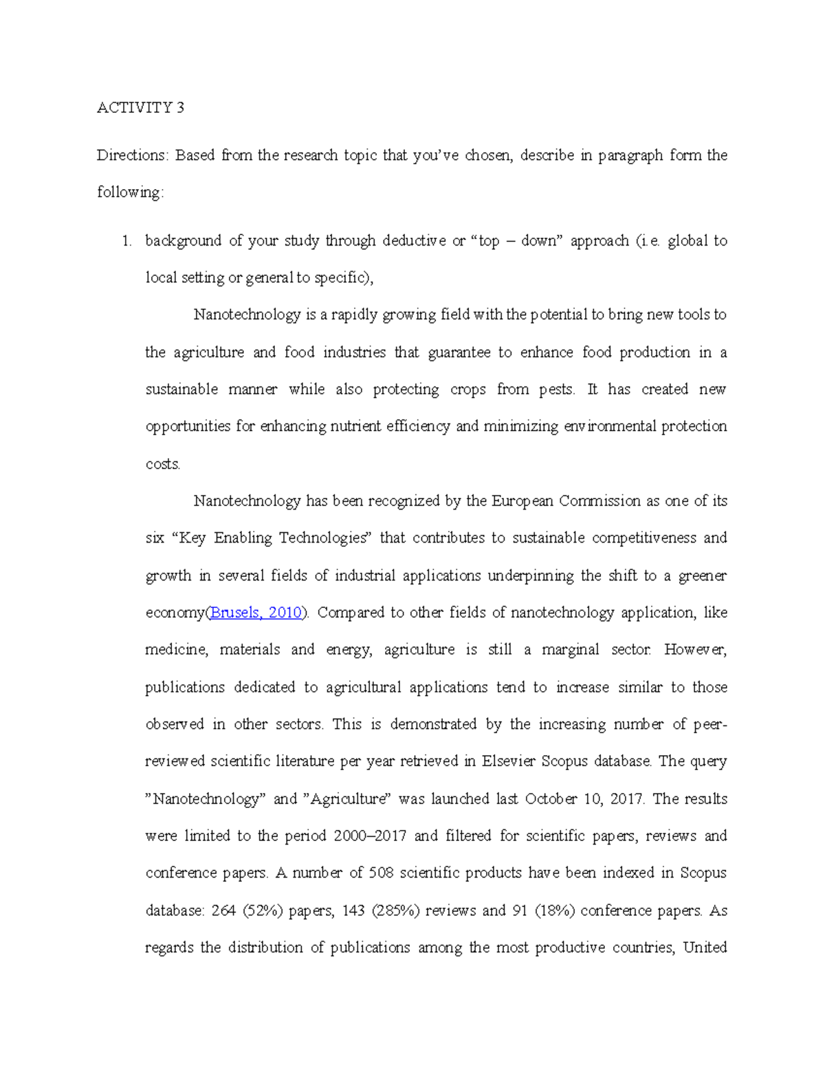 Methods OF Research IM3 - ACTIVITY 3 Directions: Based from the ...