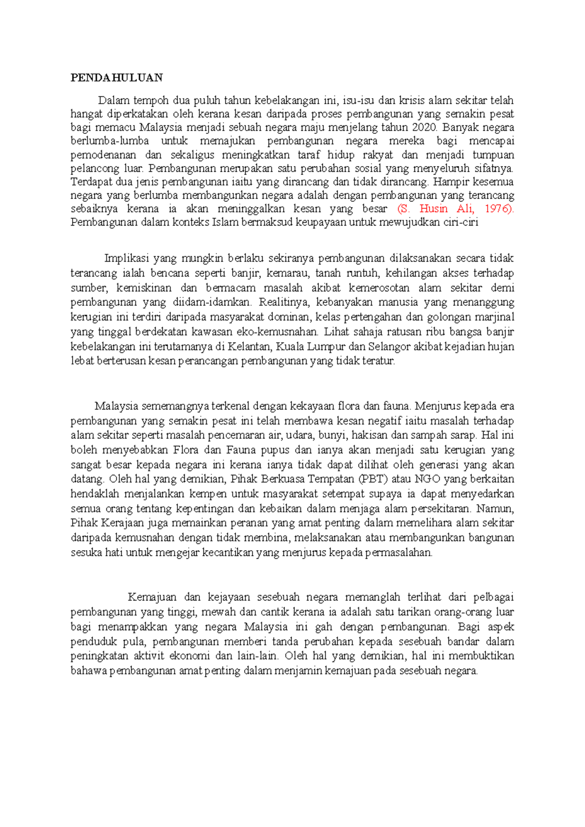 CTU261 assignment - ctu - PENDAHULUAN Dalam tempoh dua puluh tahun ...