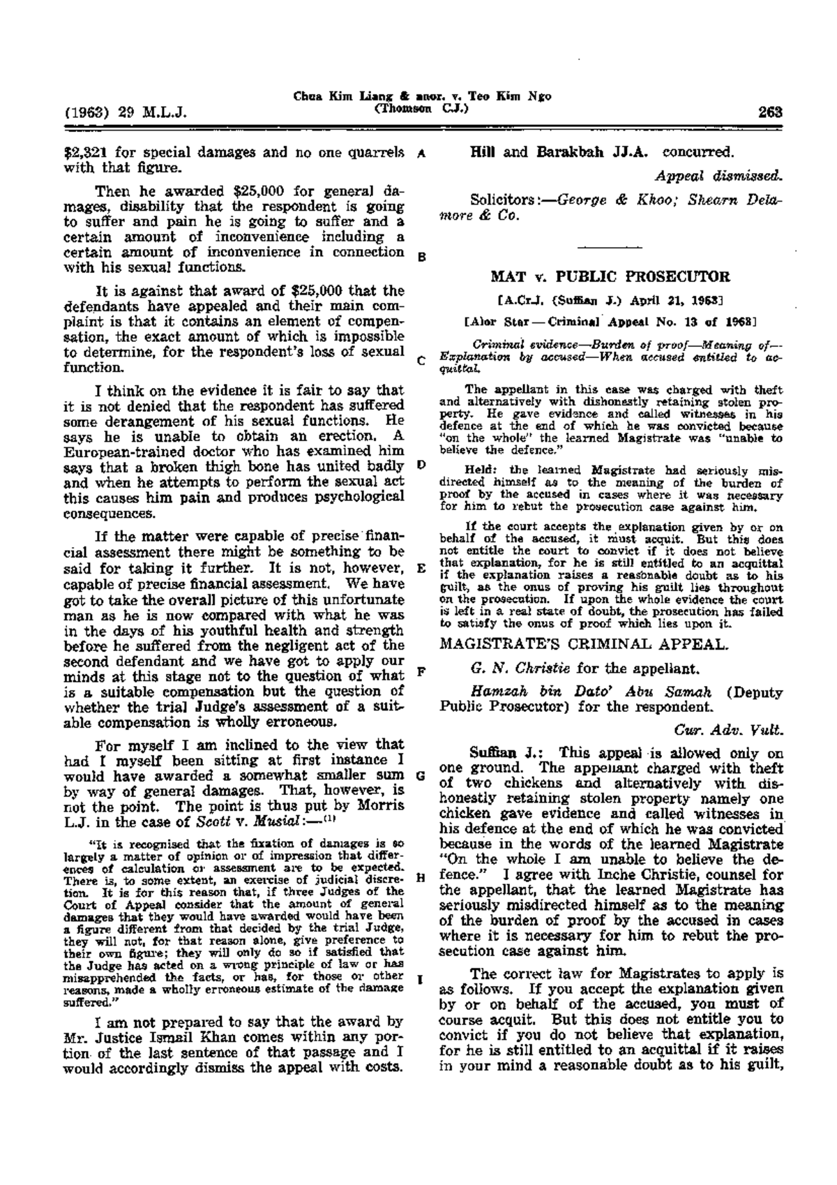 MAT v Public Prosecutor - Law of Evidence I - Studocu