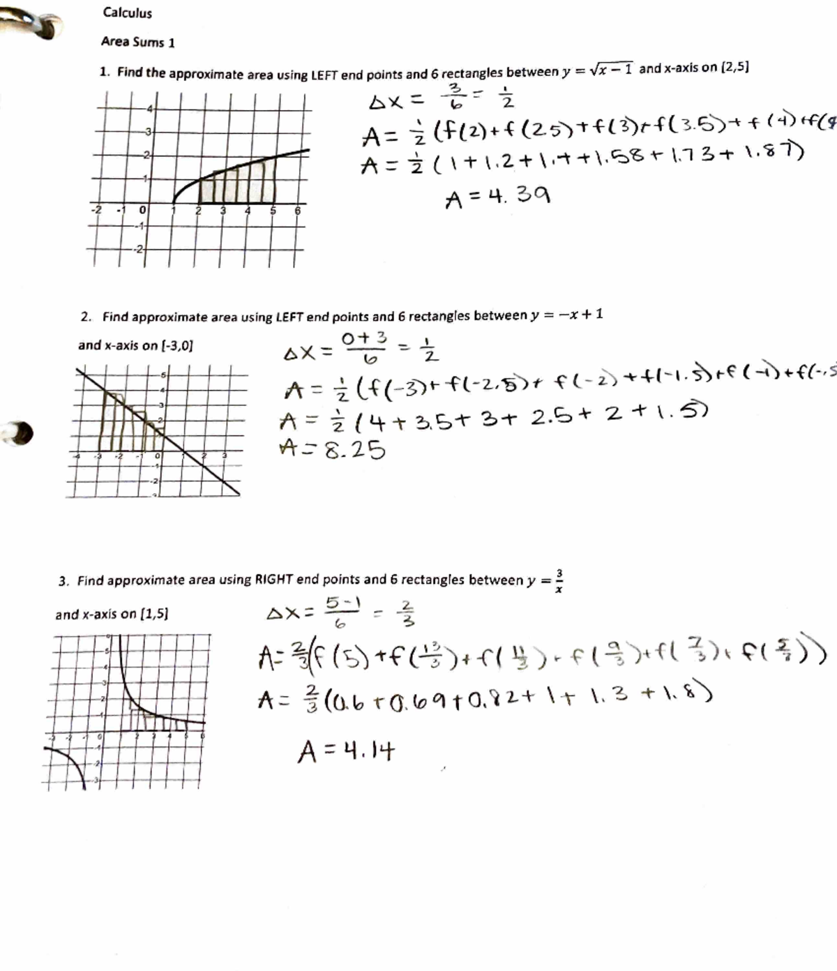 6.1 practice (Area under curve) - Studocu