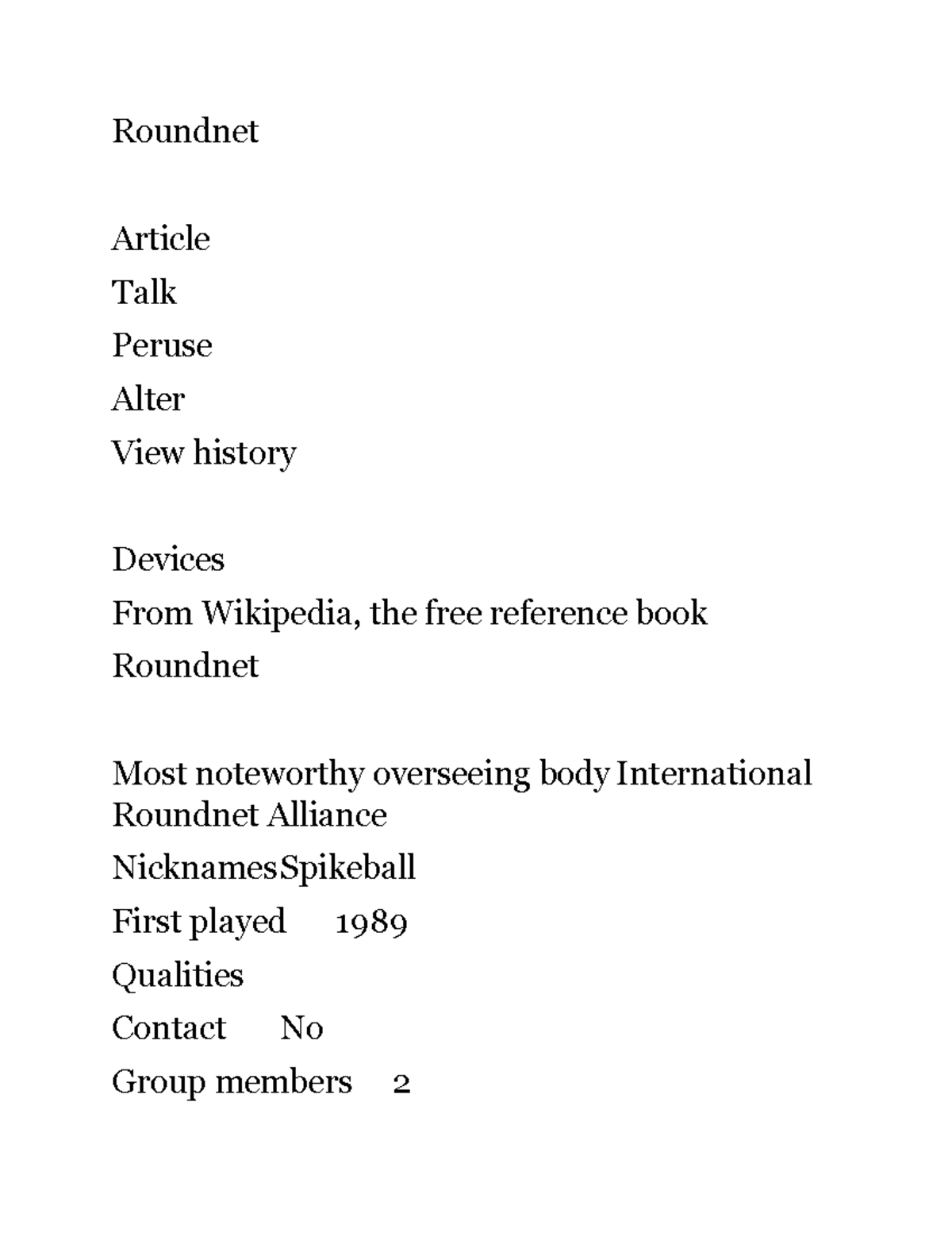 Hw2 - asdfsdf - Roundnet Article Talk Peruse Alter View history Devices ...