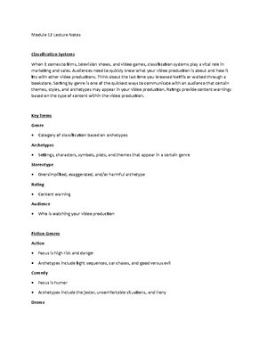 Module 9 Lecture Notes - Module 9 Lecture Notes Non-Linear Editing The ...