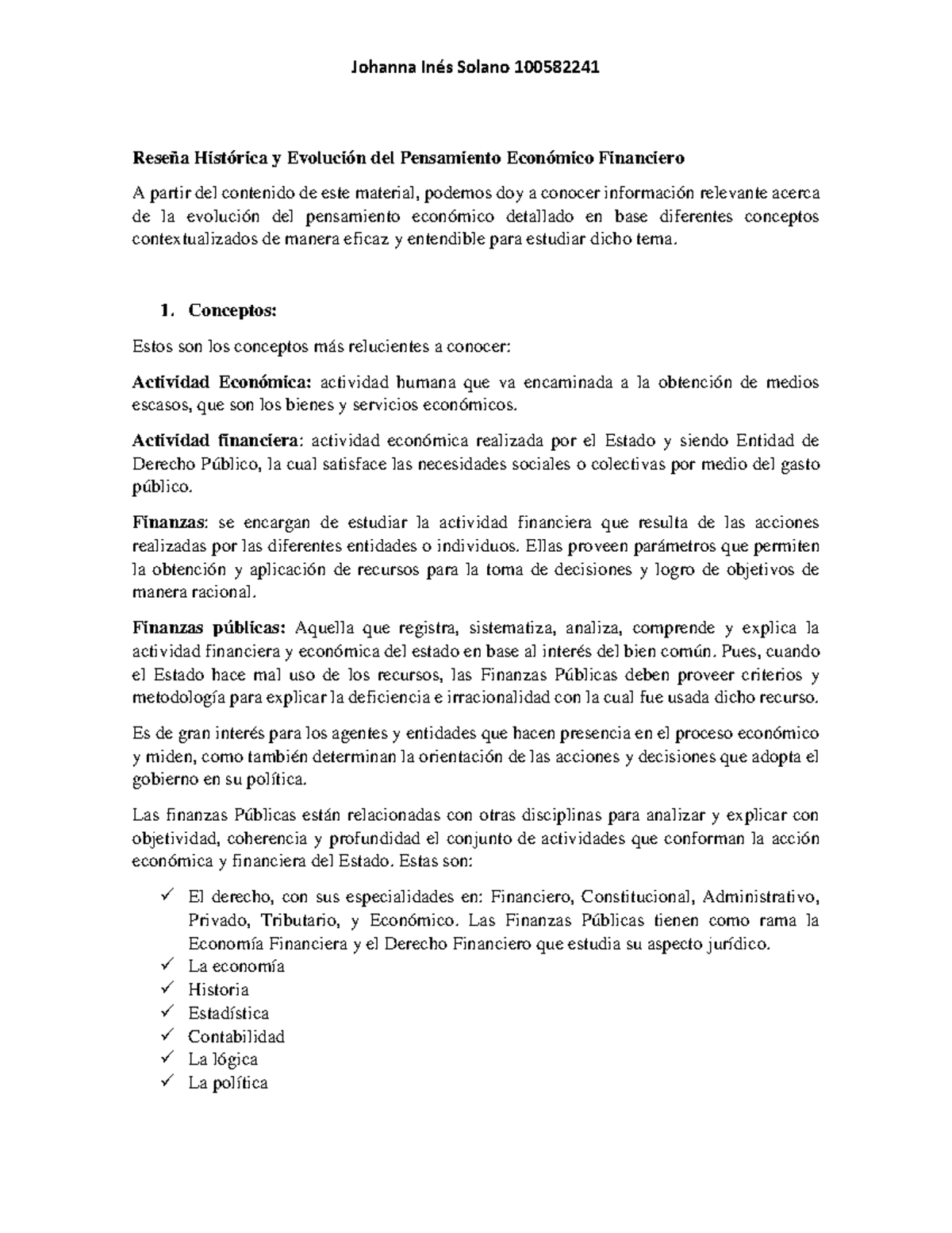 Reseña Histórica y Evolución del Pensamiento Económico Financiero ...