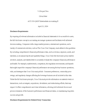 ACC 318 Module Three Assignment - Operating Activities 1. Identify the ...