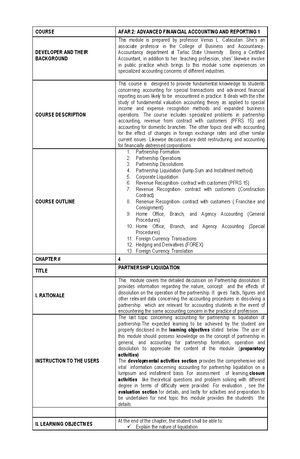 Group 5 Report Outline - Accontancy - TSU - Studocu