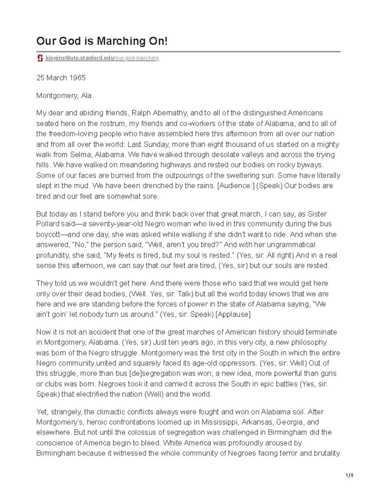 Dr.+Martin+Luther+King,+Jr - Our God is Marching On! kinginstitute ...