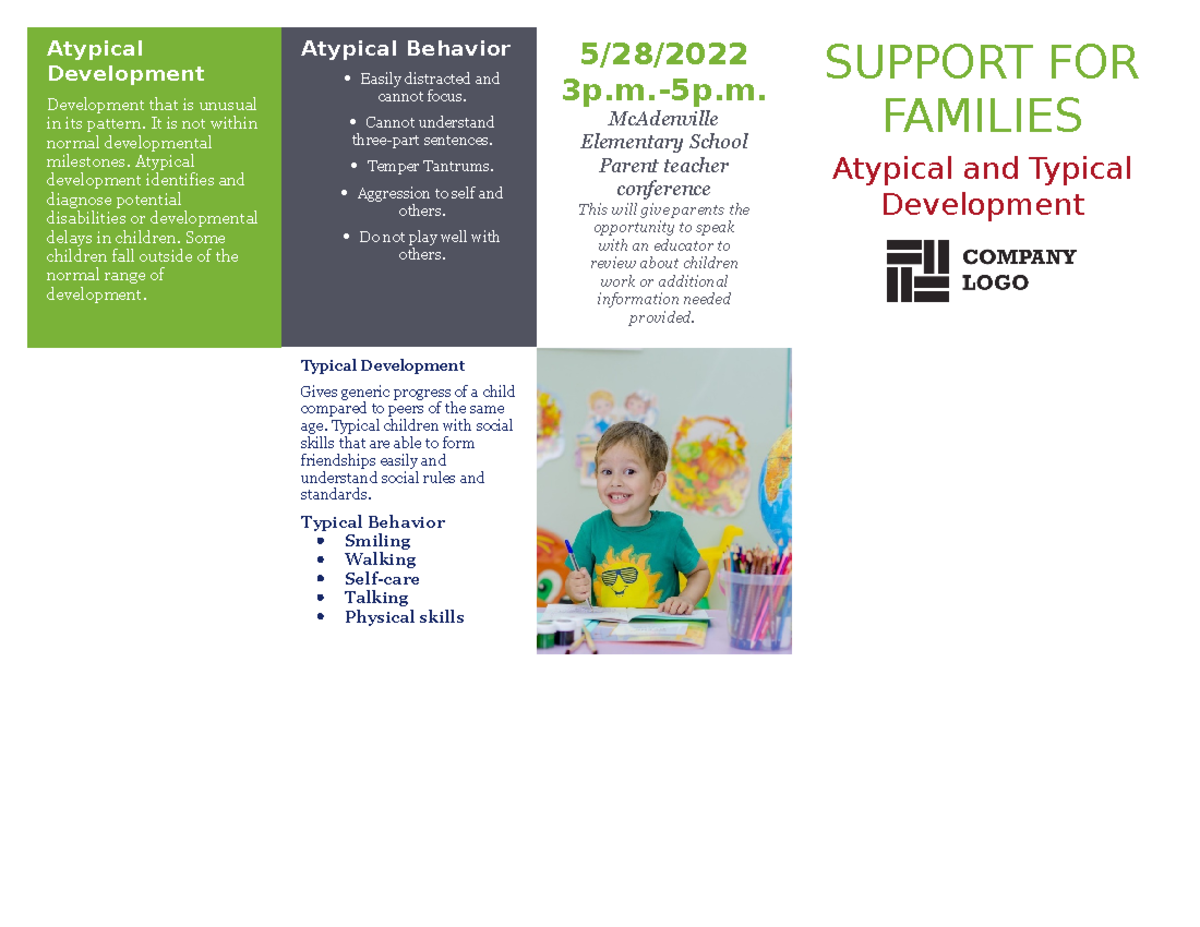 Atypical and Typical Brochure - Atypical Development Development that ...