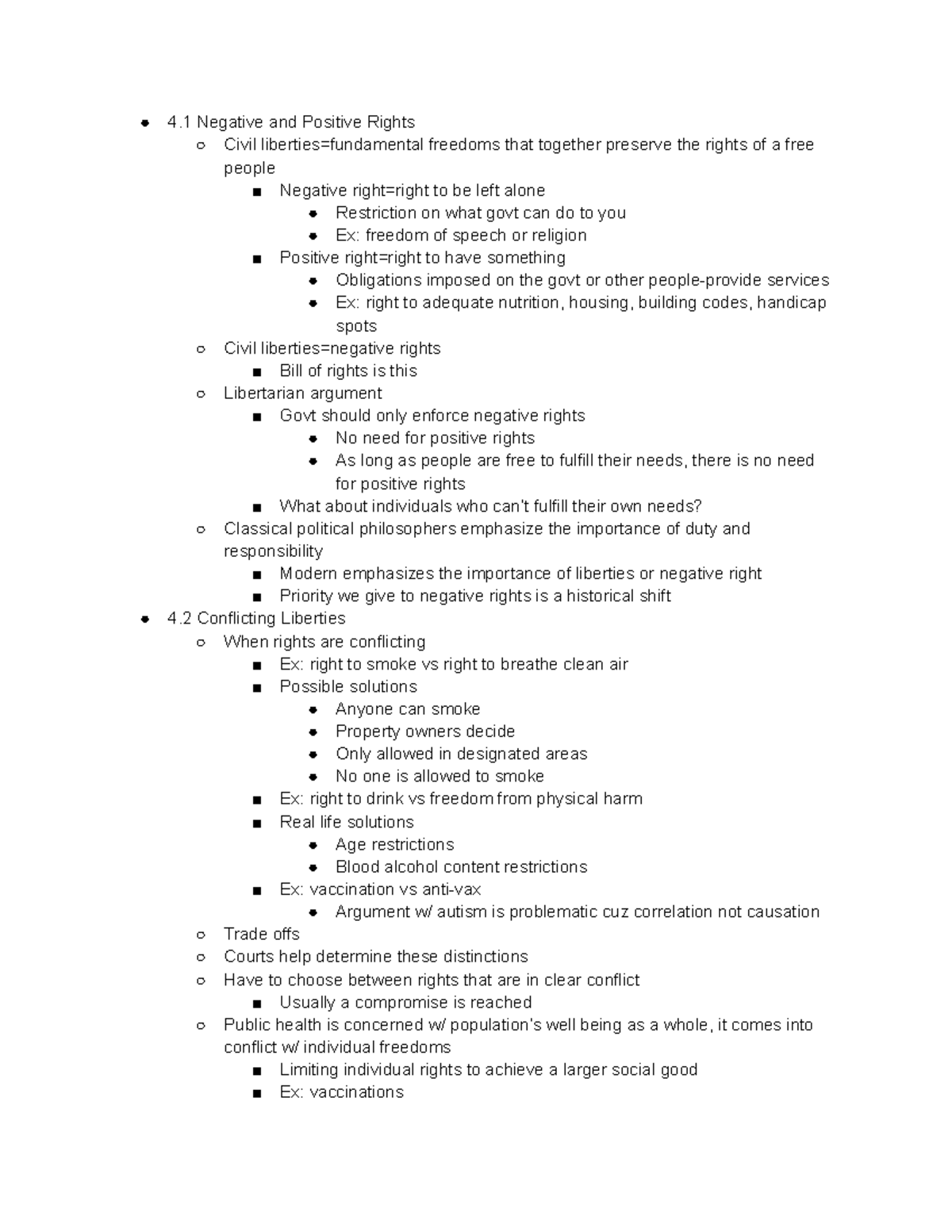 Chp 5-6 Lecture - 4 Negative and Positive Rights Civil liberties ...