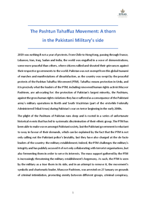 The Pashtun Protection Movement PTM in Pakistan - ICNC SPECIAL REPORT ...