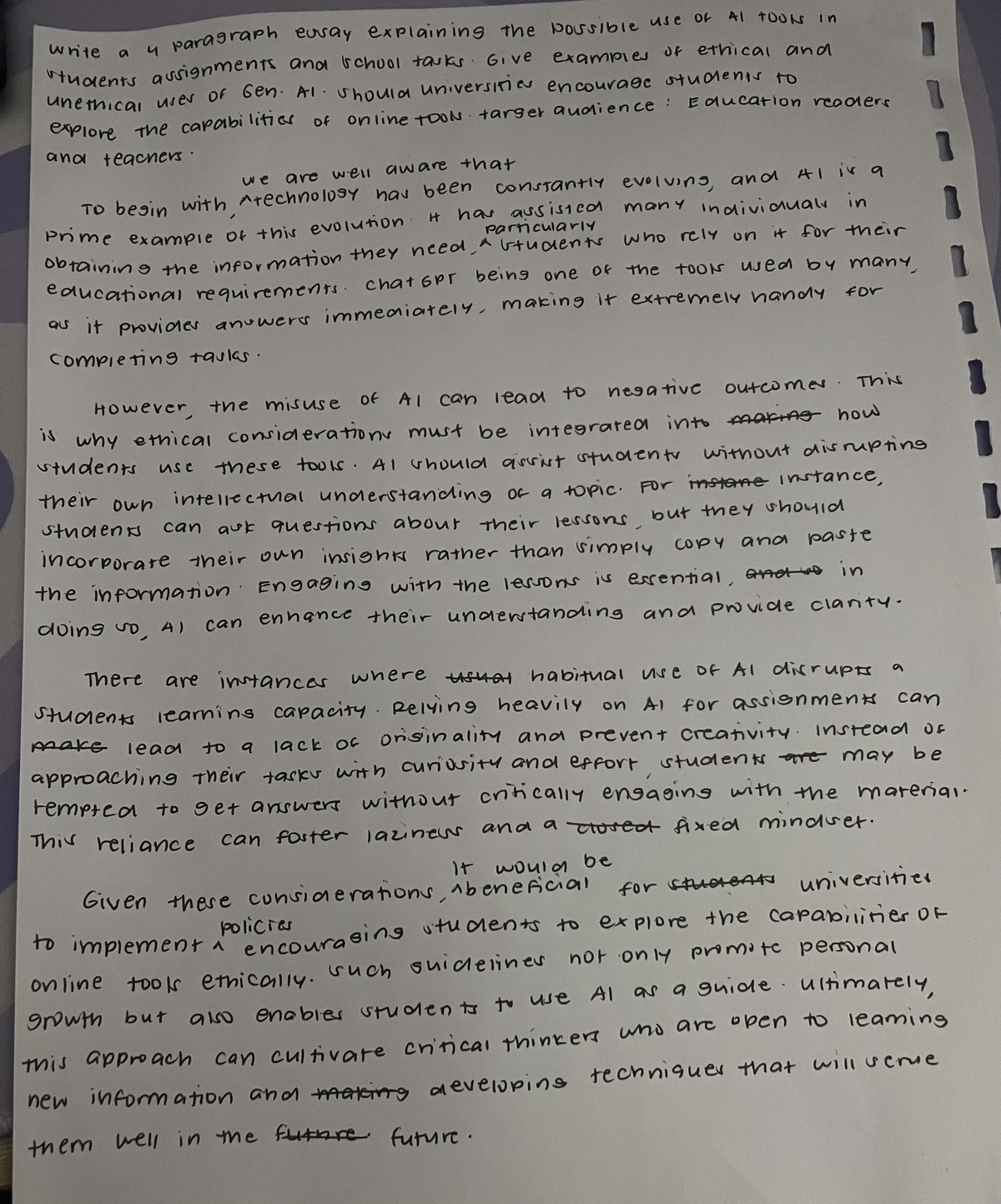 ACTCOMM diagnostic essay - write a 4 paragraph easay explaining the ...