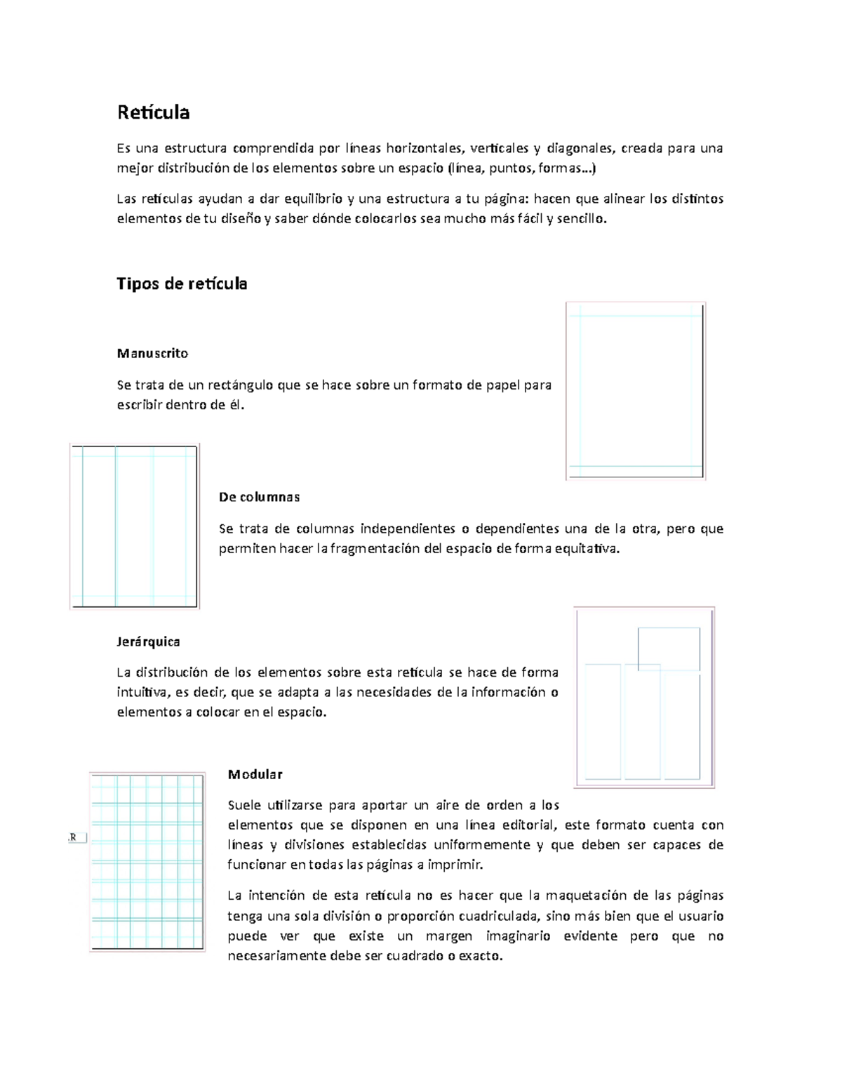 Retícula - Retícula Es una estructura comprendida por líneas ...