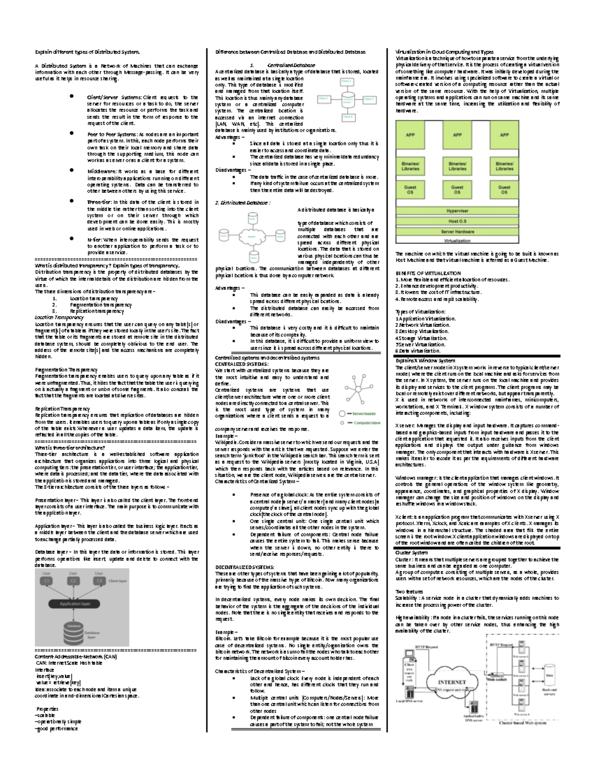 Distributedsystem - Yo HAII TA - Explain different types of Distributed ...