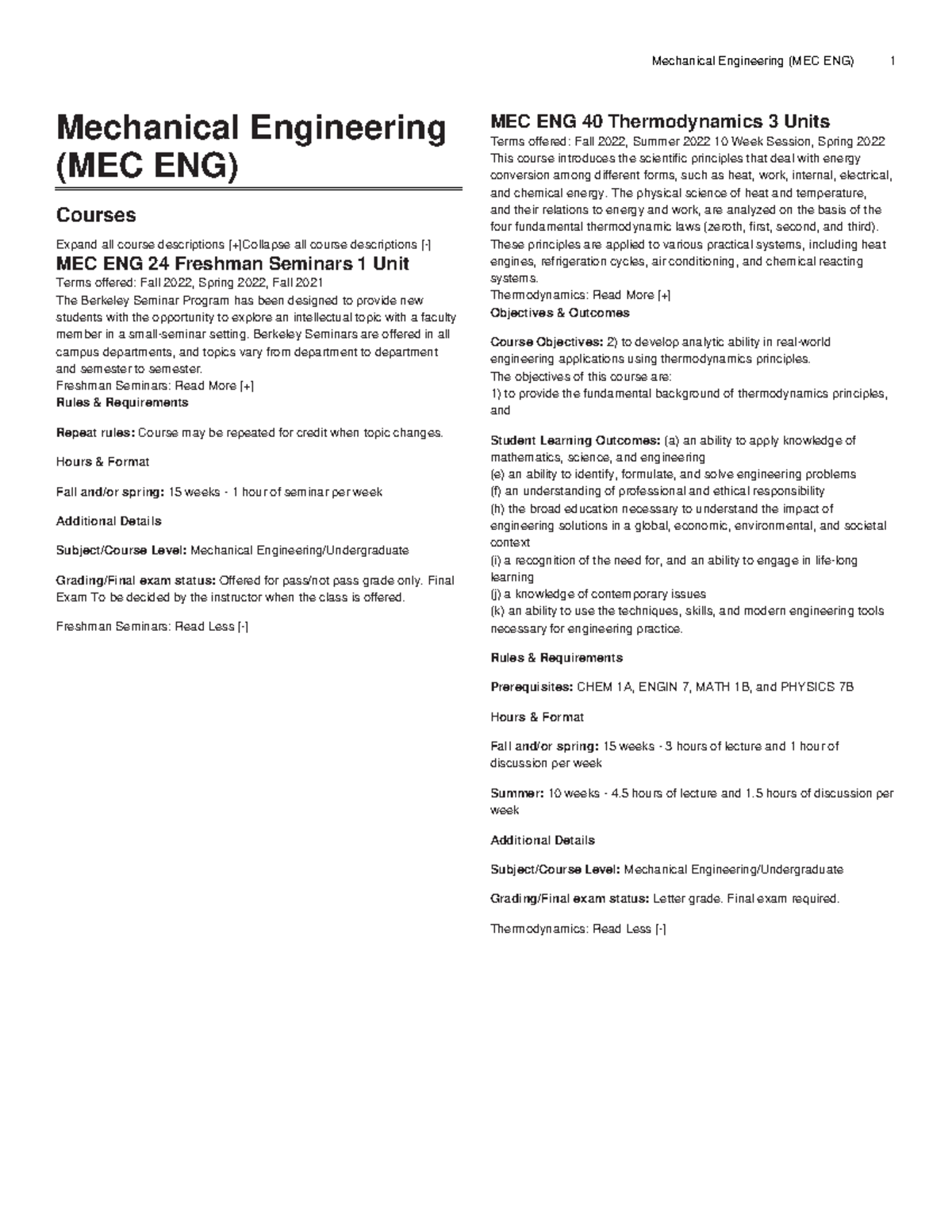Mec eng - Study - Mechanical Engineering (MEC ENG) Courses Expand all ...
