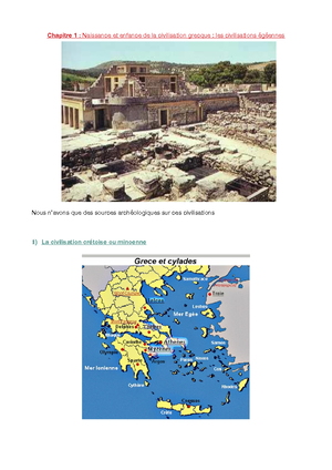 Cours - histoire et civilisation de la Grèce antique - Chapitre 1 ...