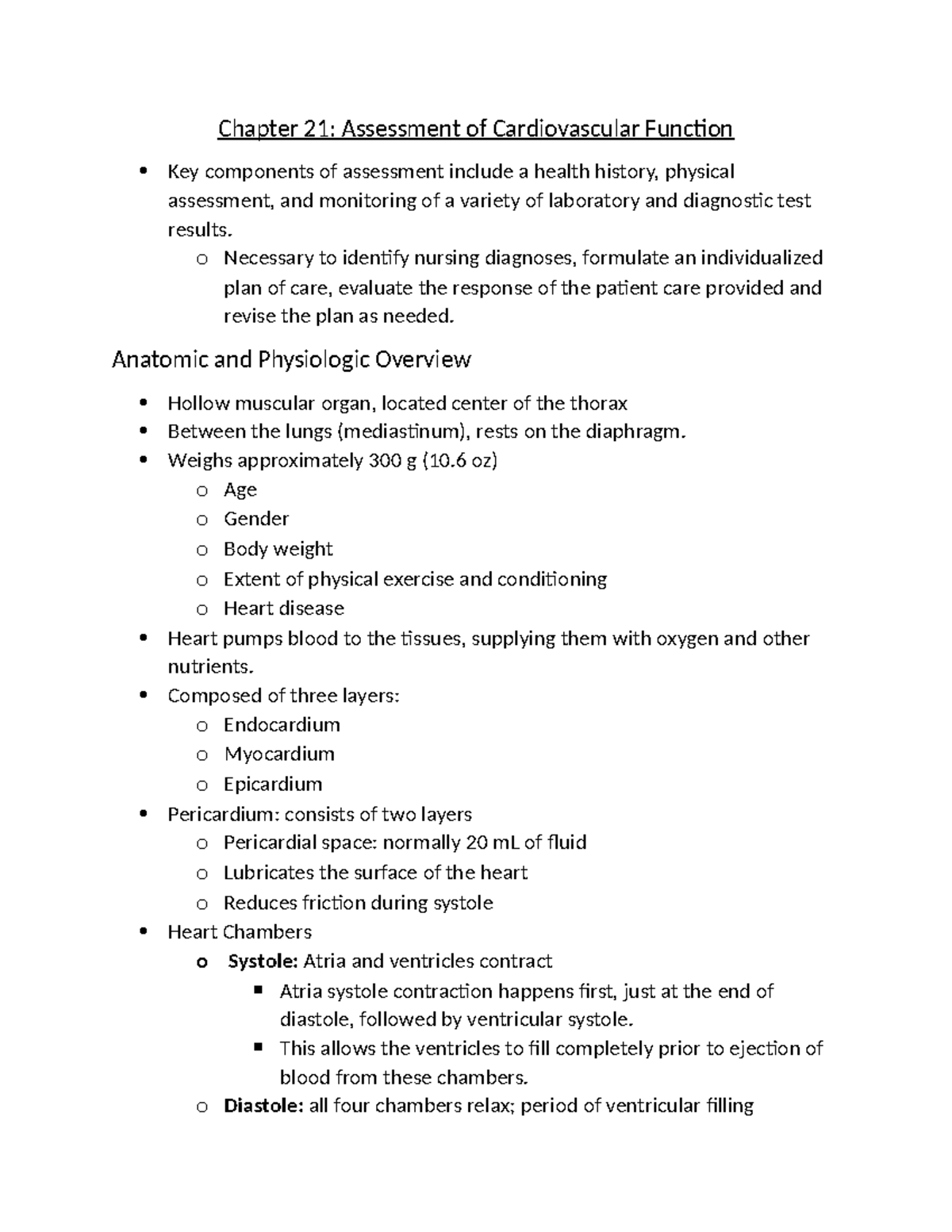 Chapter 21 - n/a - Chapter 21: Assessment of Cardiovascular Function ...