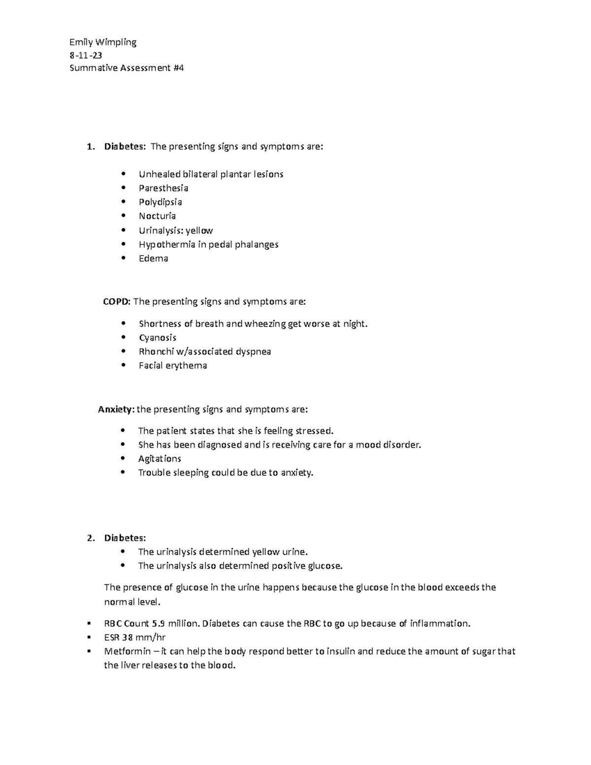Summative Assesment #4 - Emily Wimpling 8-11- Summative Assessment # 1 ...