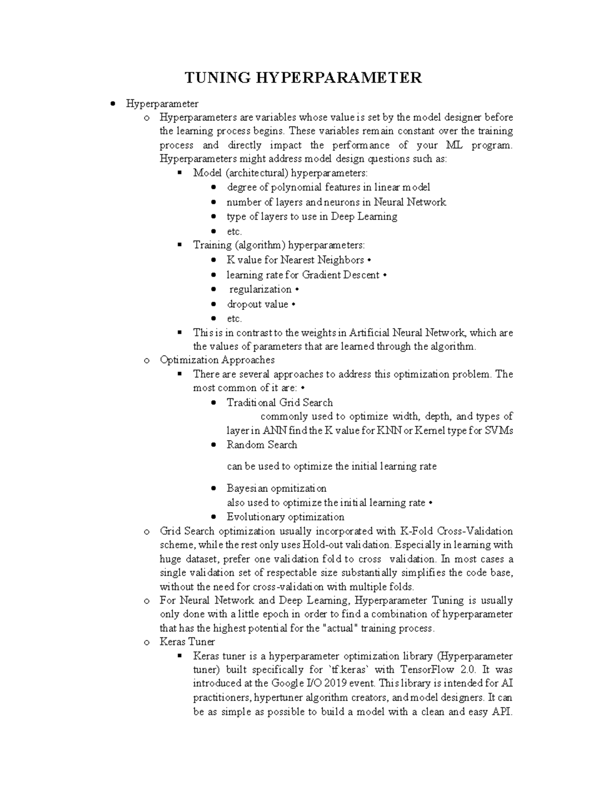 Tuning Hyperparameter Tuning Hyperparameter Hyperparameter O Hyperparameters Are Variables