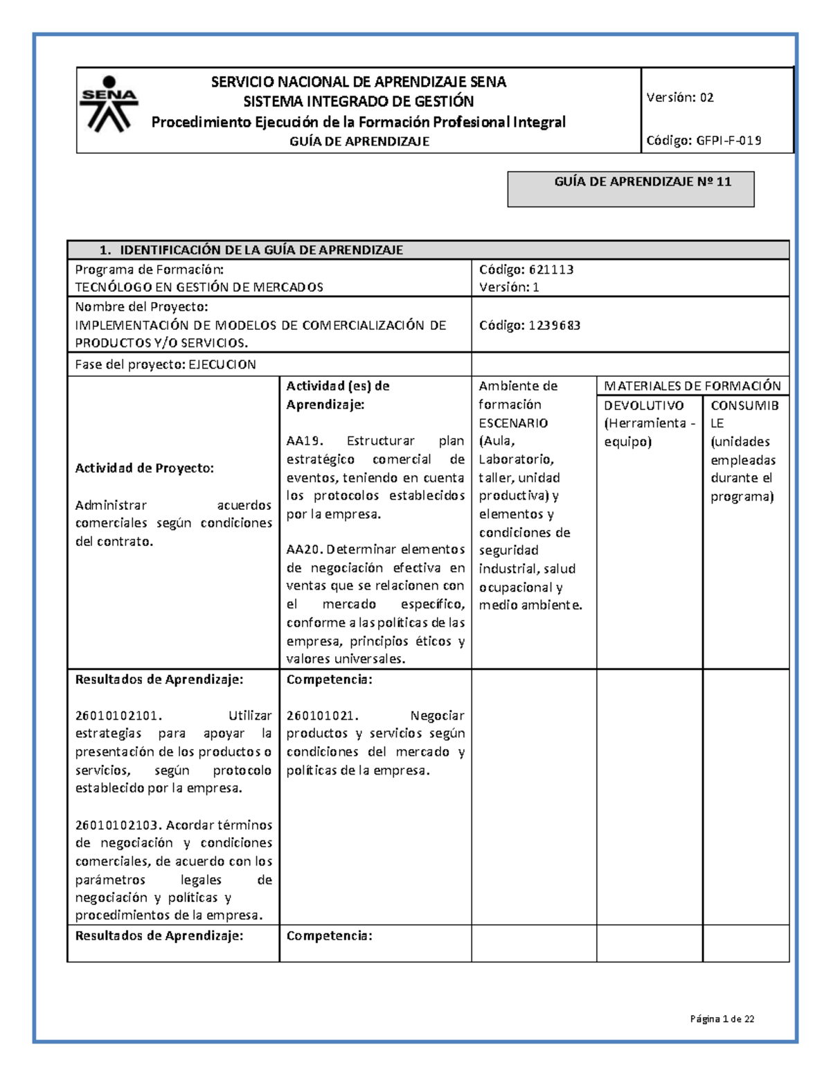 Guia 11 - fff bfb - SERVICIO NACIONAL DE APRENDIZAJE SENA SISTEMA ...