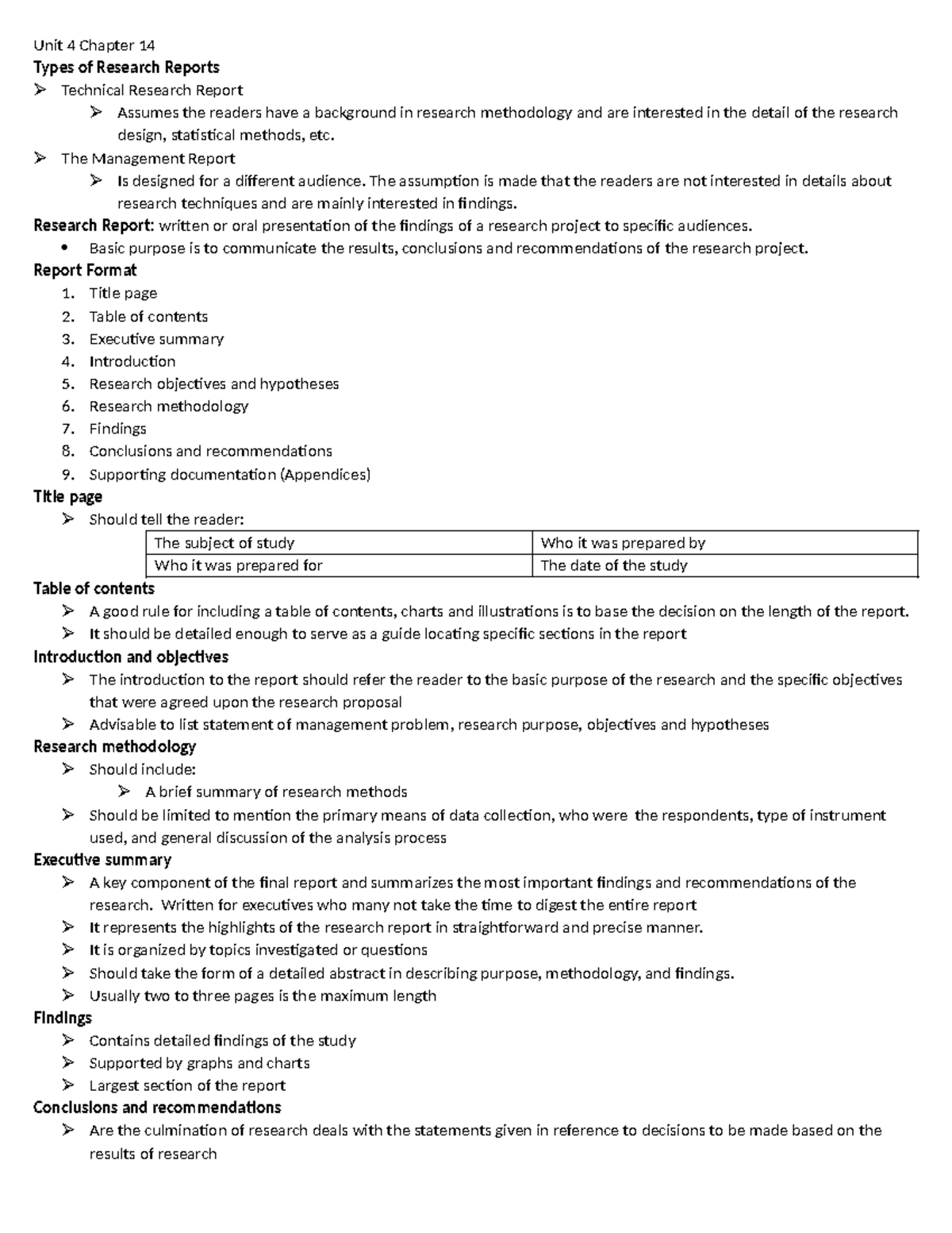 Chapter 14Notes Unit 4 Chapter 14 Types Of Research Reports Technical chapter-14notes-unit-4-chapter-14-types-of-research-reports-technical
