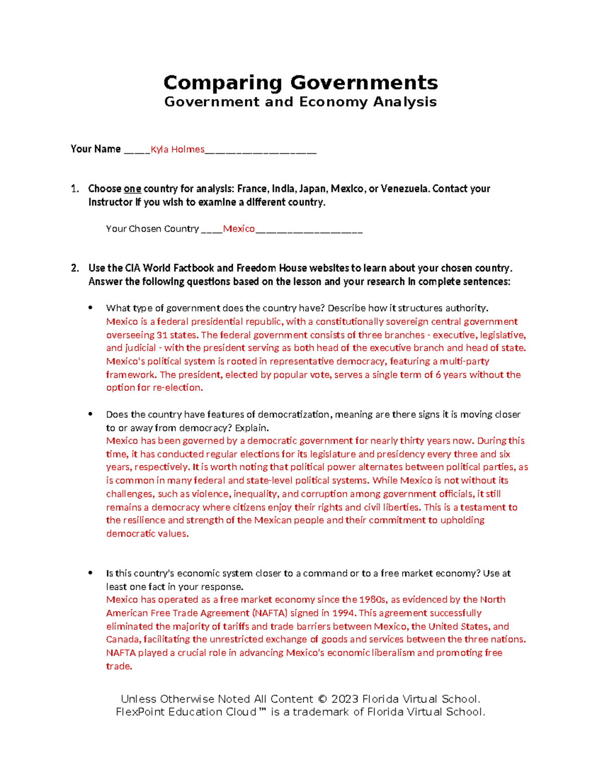 Comparing governments - Comparing Governments Government and Economy ...